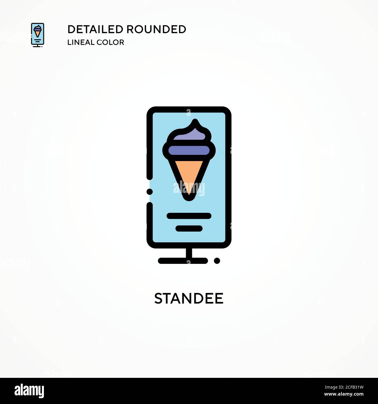 Standee vector icon. Modern vector illustration concepts. Easy to edit ...