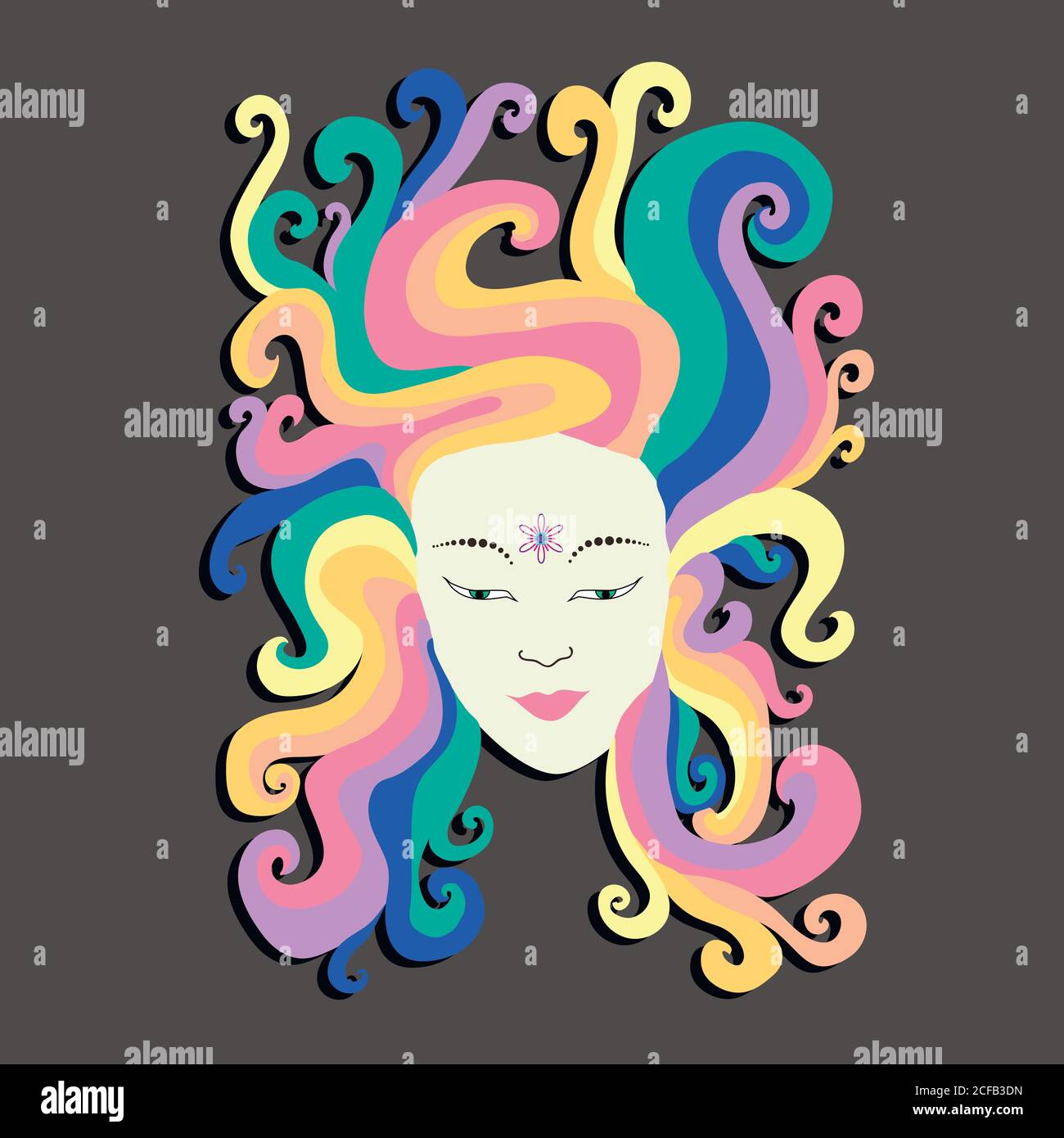Hippie Face Art