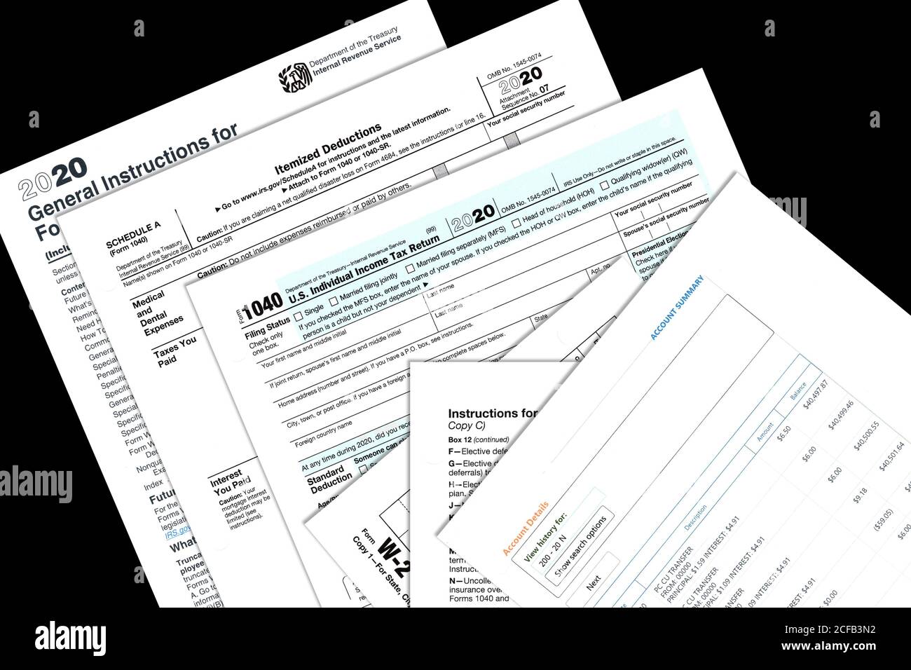 1040 form hi-res stock photography and images - Alamy