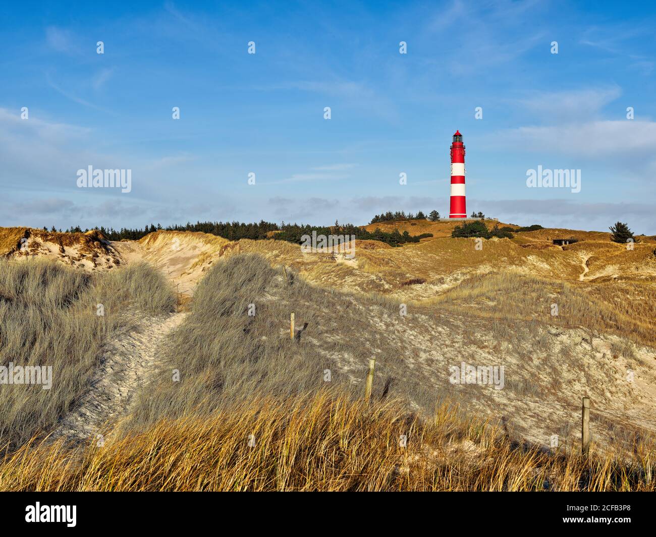 Lighthouse Amrum, Nebel (fog), Amt Föhr-Amrum, Kreis Nordfriesland ...