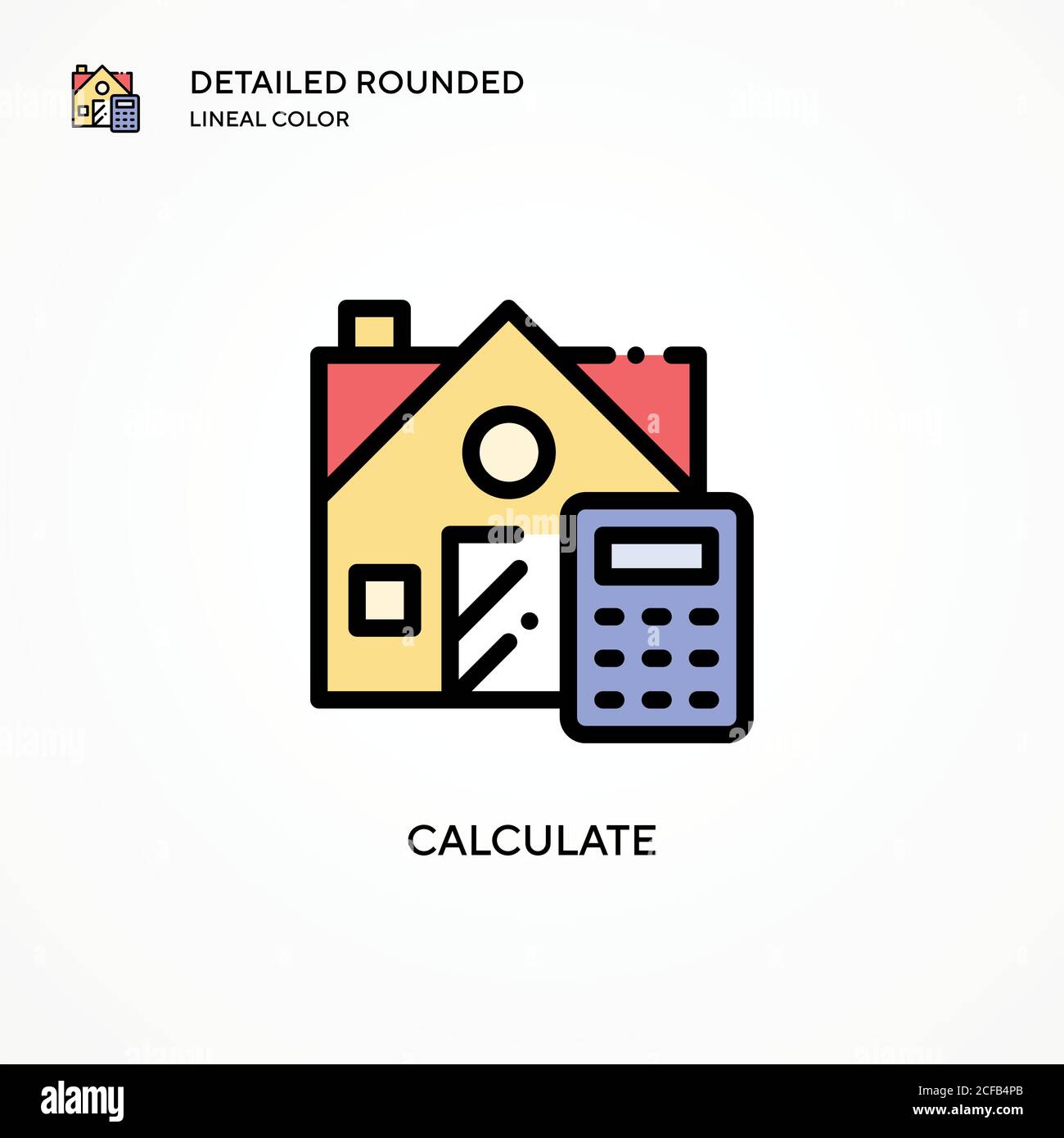 Calculate vector icon. Modern vector illustration concepts. Easy to ...