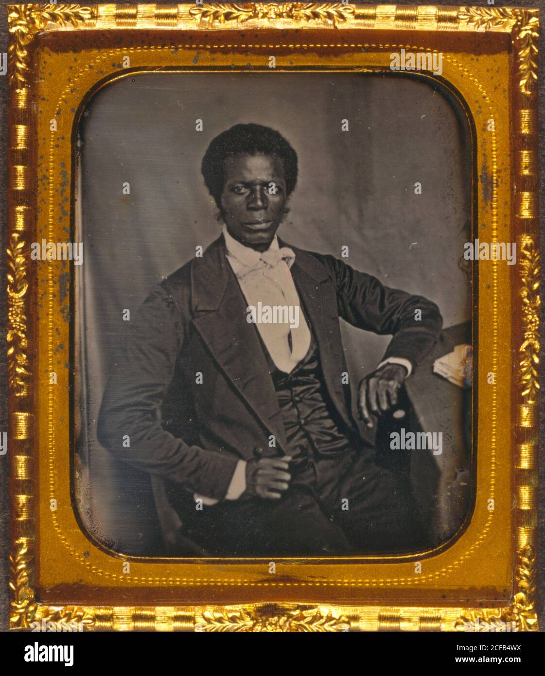 James M. Priest, three-quarter length portrait, full face, seated at ...