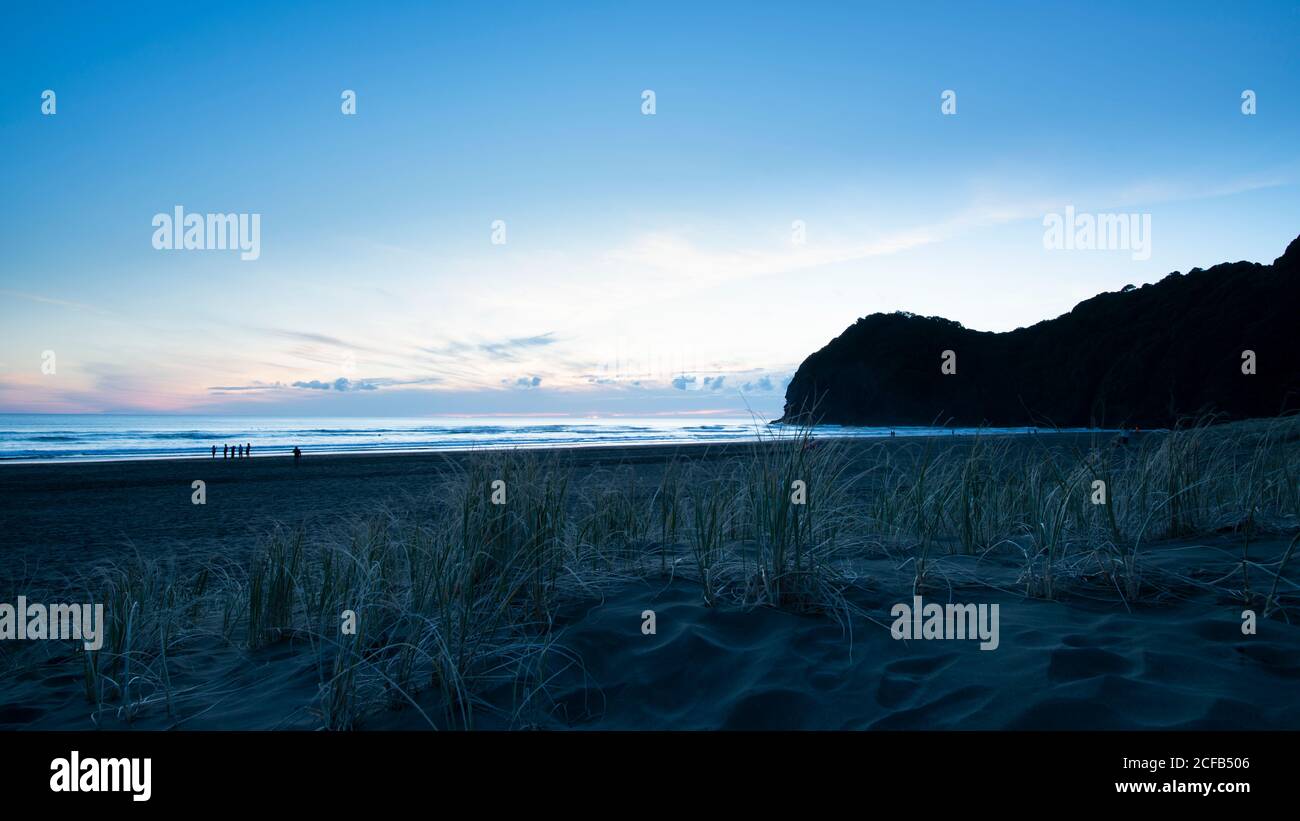 Piha black sand beach hi-res stock photography and images - Alamy
