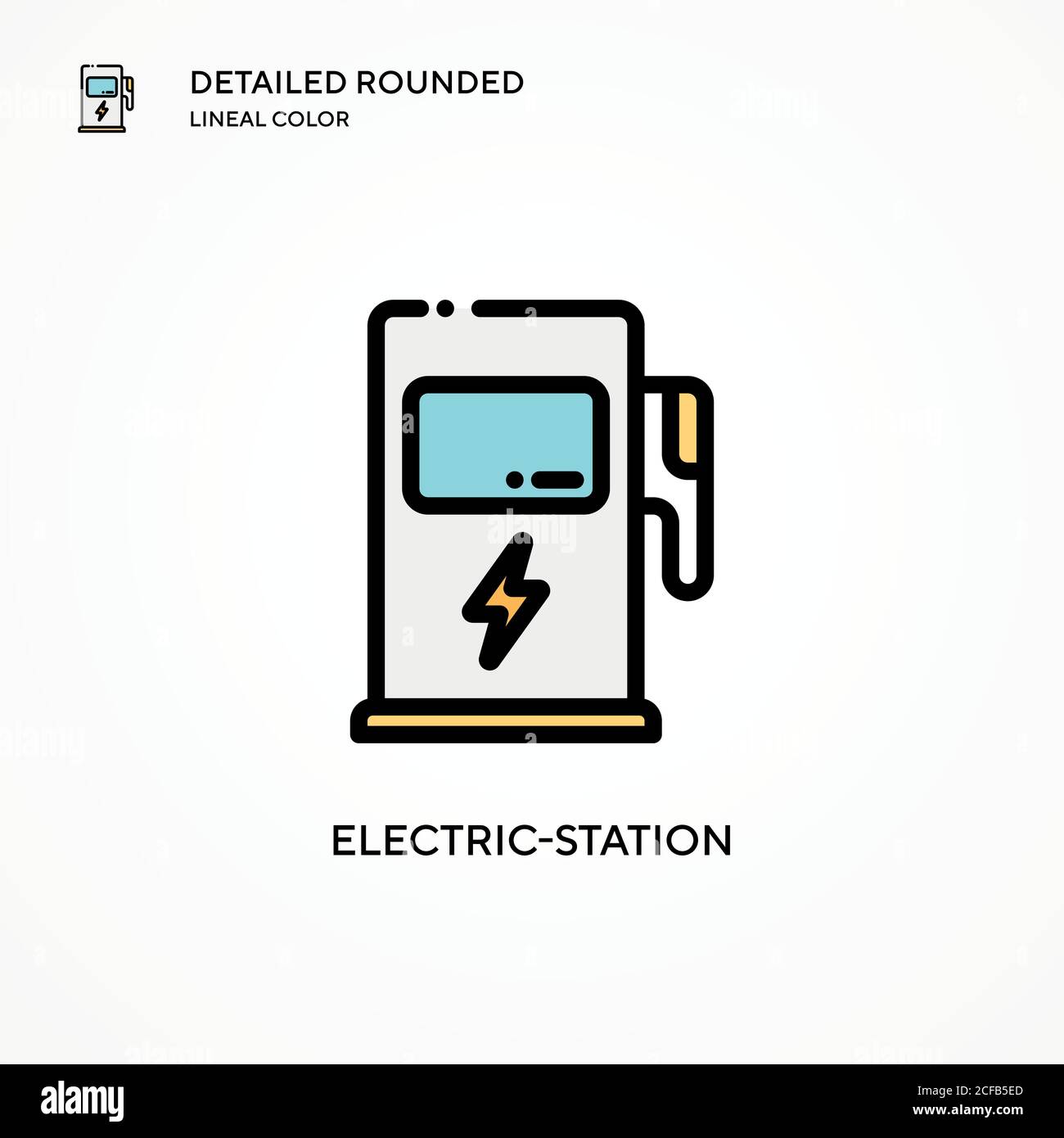 Electric-station vector icon. Modern vector illustration concepts. Easy ...