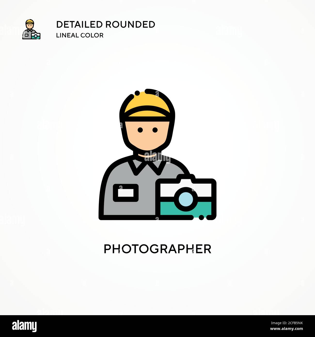 Photographer vector icon. Modern vector illustration concepts. Easy to ...