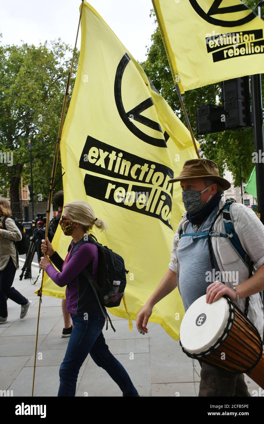 London, UK - 4 September 2020 Extinction Rebellion Stop HS2 ...