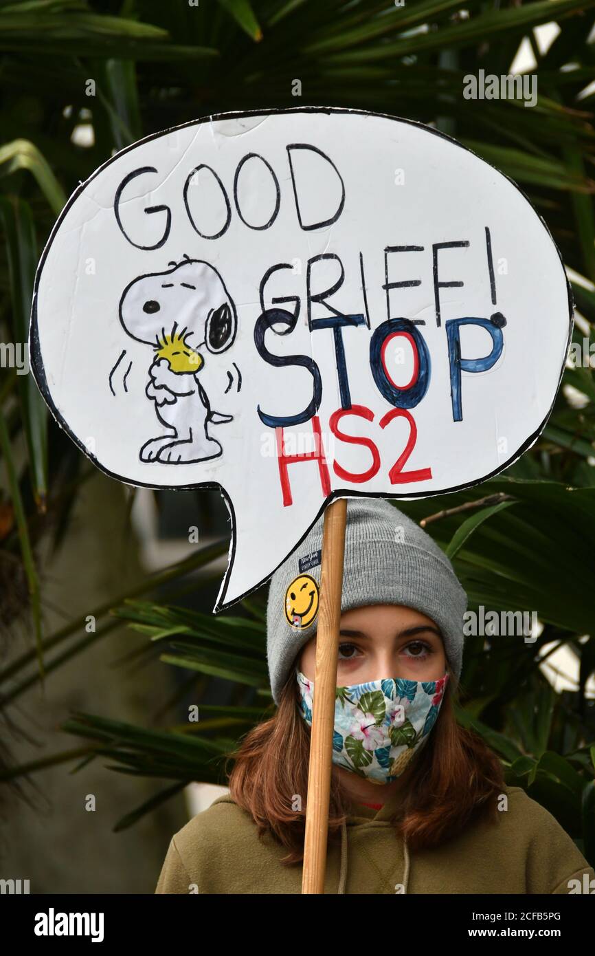 London, UK - 4 September 2020 Extinction Rebellion Stop HS2 ...