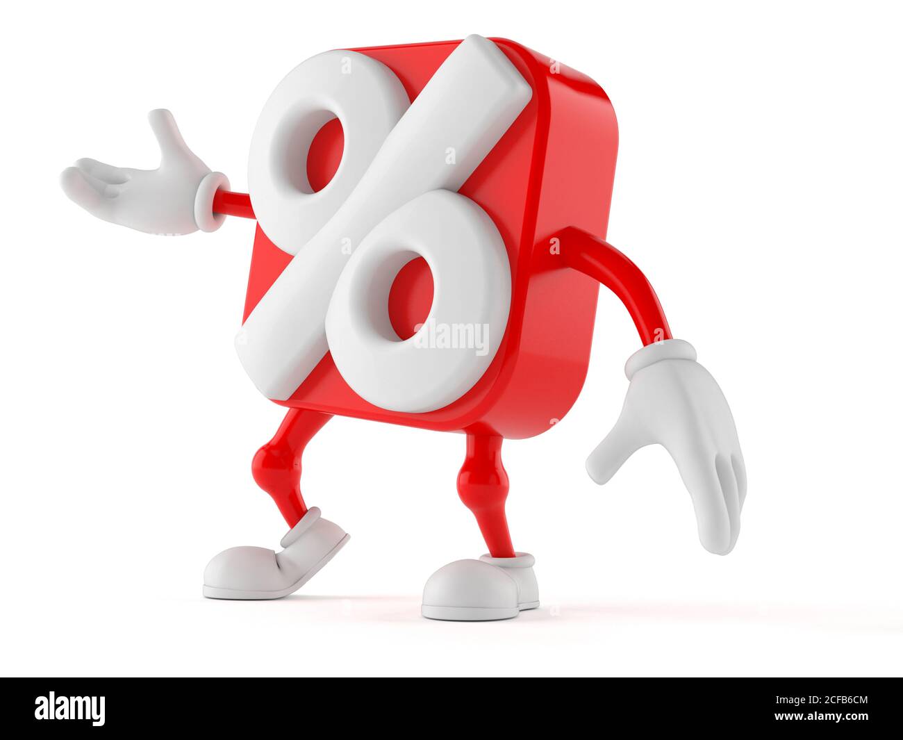 Percent character isolated on white background Stock Photo - Alamy
