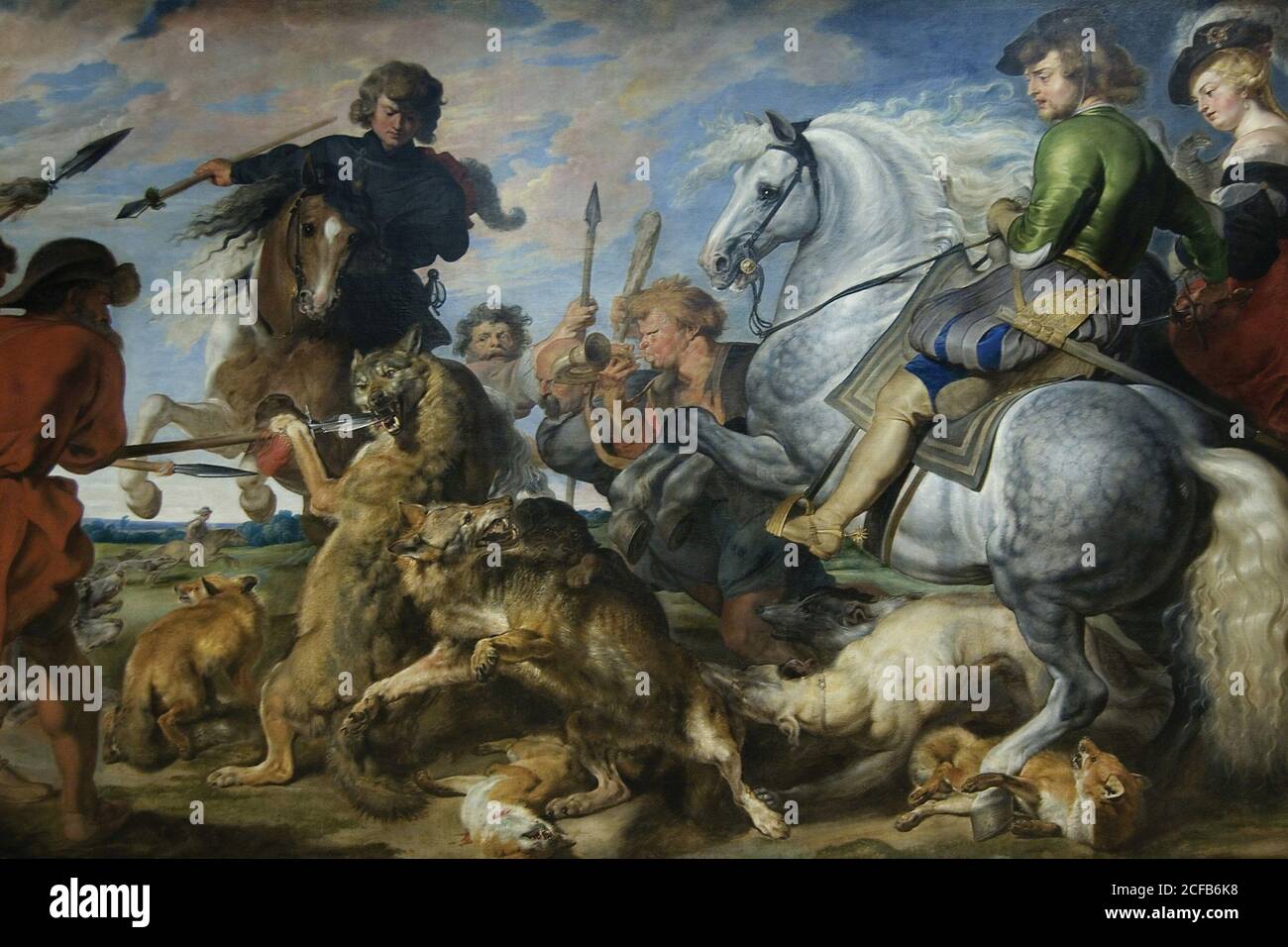 Wolf & Fox Hunt Stock Photo - Alamy