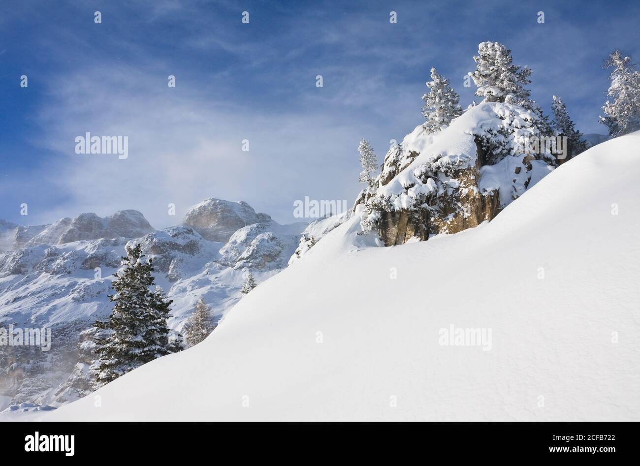 Ski resort of Selva di Val Gardena, Italy Stock Photo - Alamy