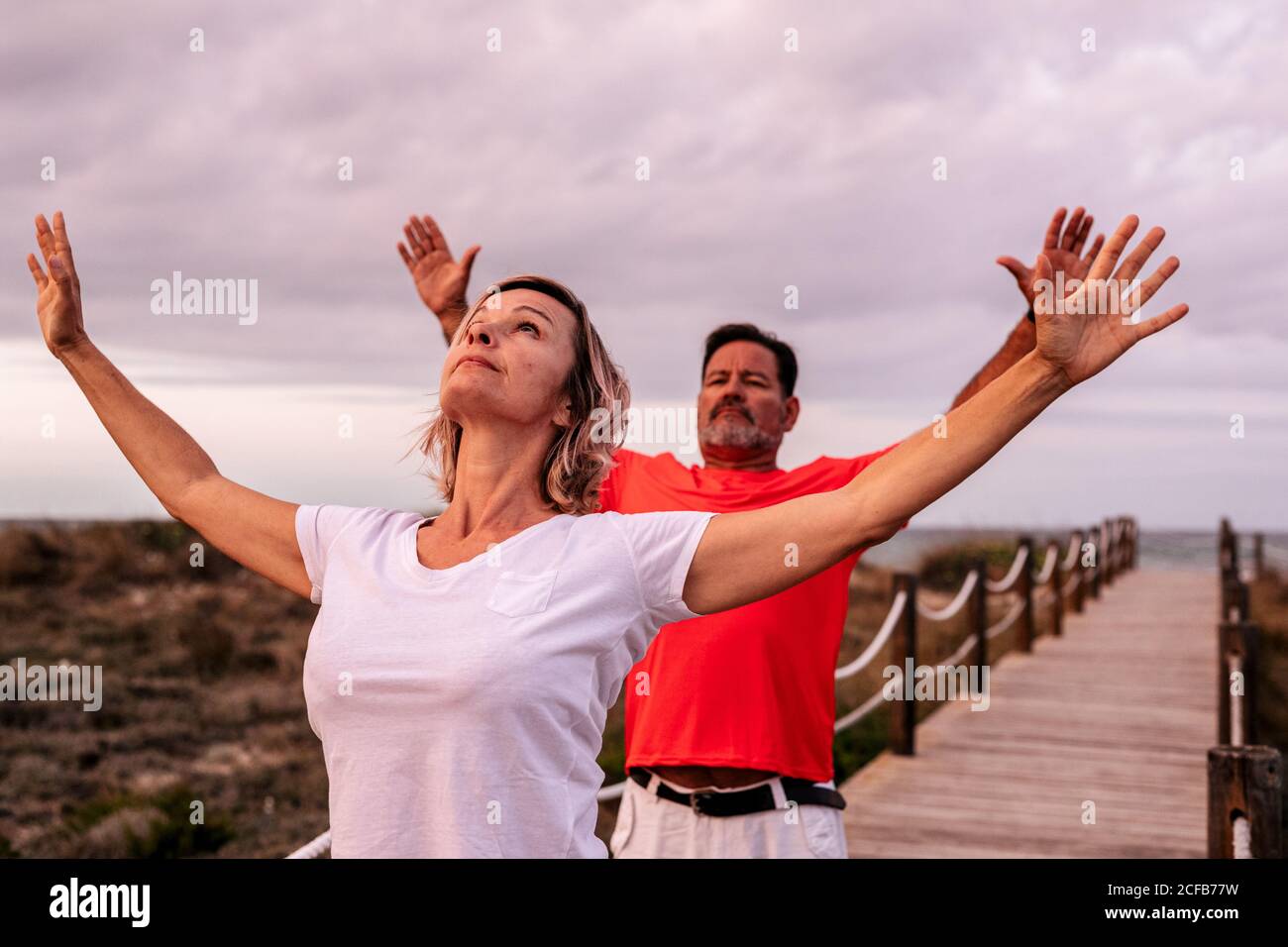 Man breathing arms out hi-res stock photography and images - Alamy