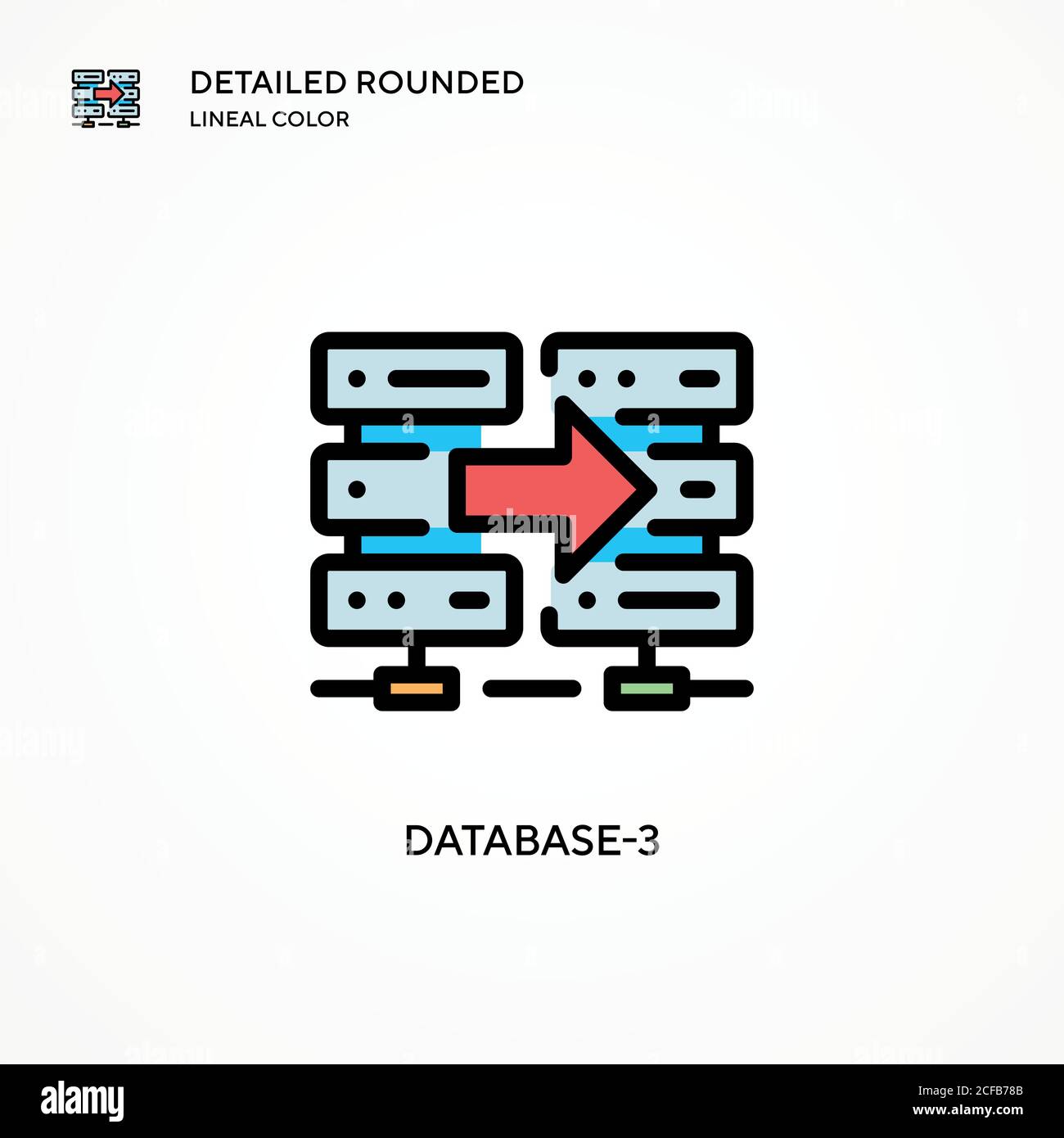 Database-3 vector icon. Modern vector illustration concepts. Easy to ...
