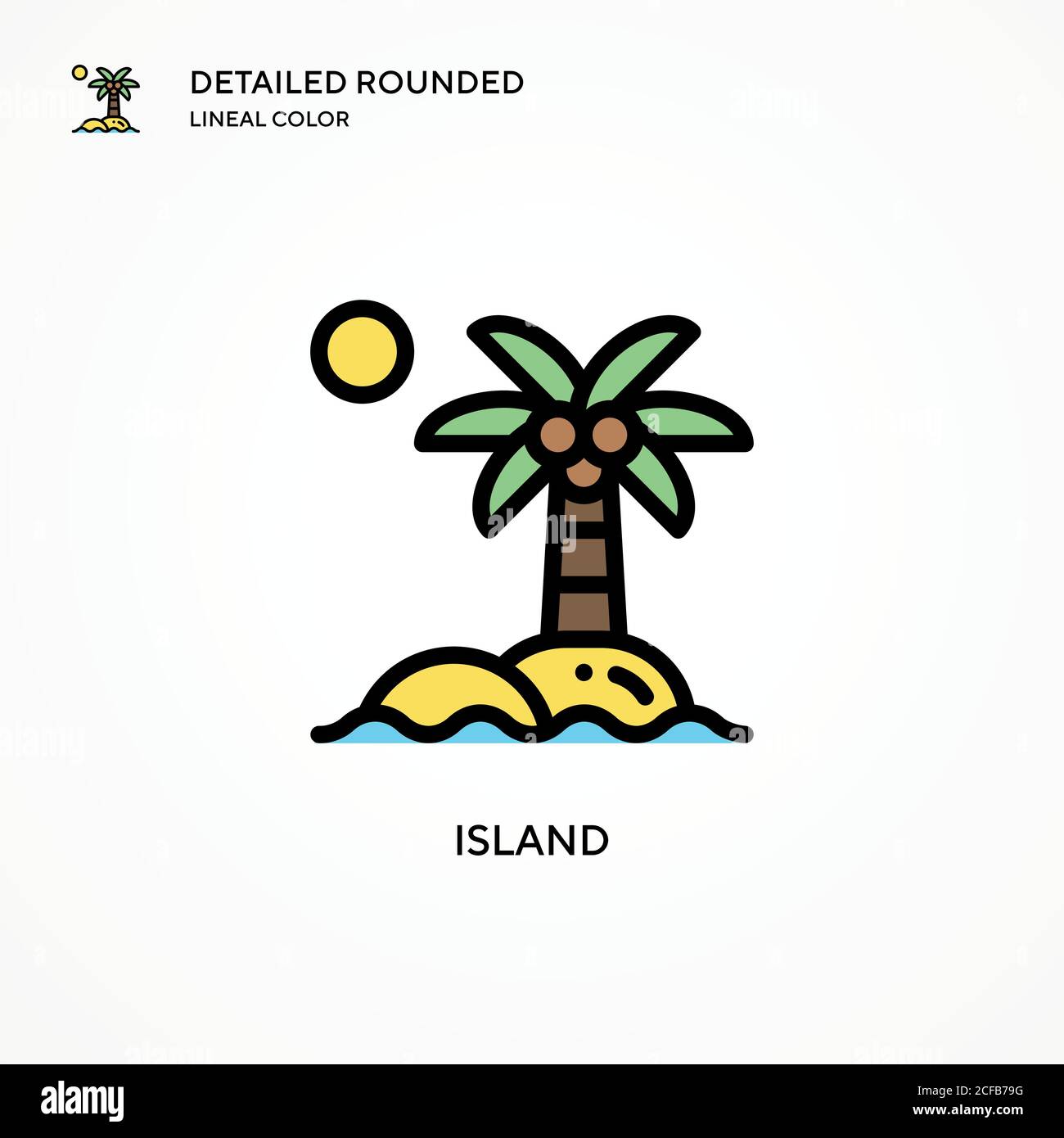 Island vector icon. Modern vector illustration concepts. Easy to edit ...
