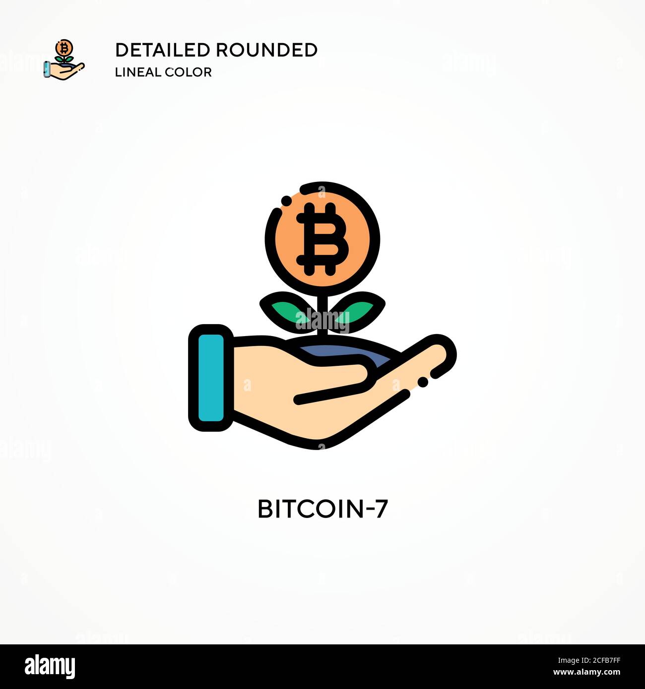 Bitcoin-7 vector icon. Modern vector illustration concepts. Easy to ...