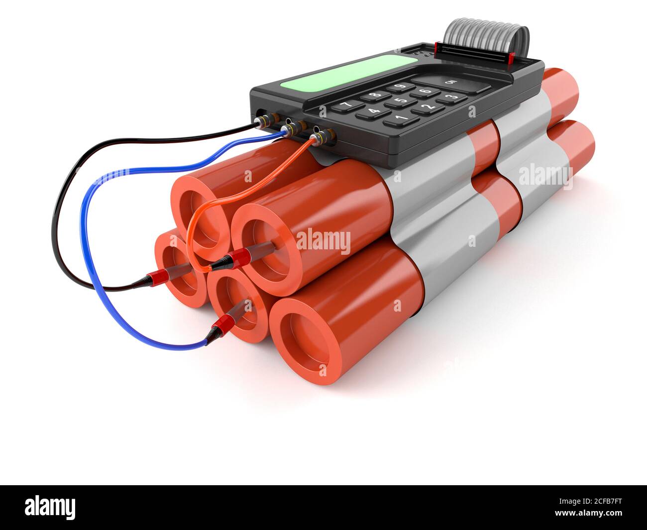 Bomb isolated on white background Stock Photo - Alamy