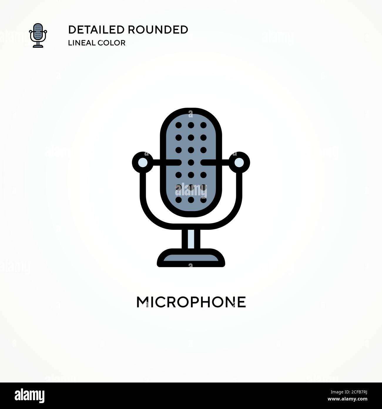 Microphone vector icon. Modern vector illustration concepts. Easy to ...
