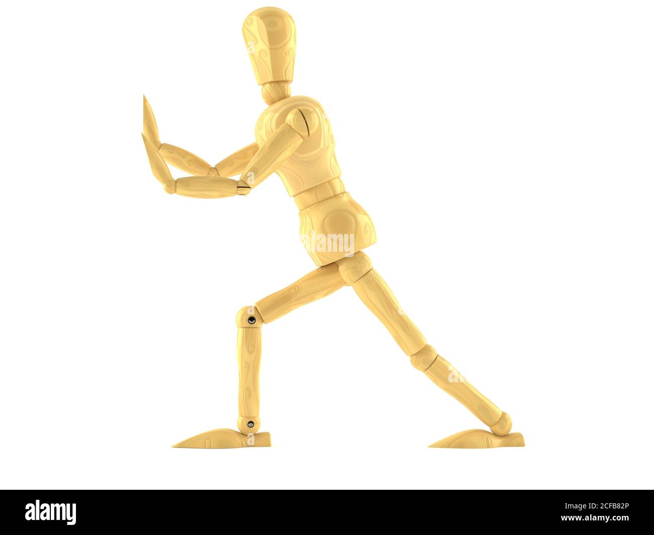 Wooden dummy isolated on white background Stock Photo - Alamy