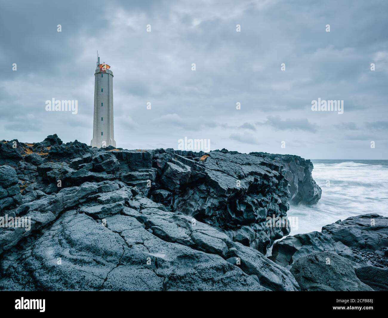 Malarrif Lighthouse (Malarrif Lighthouse), Hellnar, Snæfellsbær ...