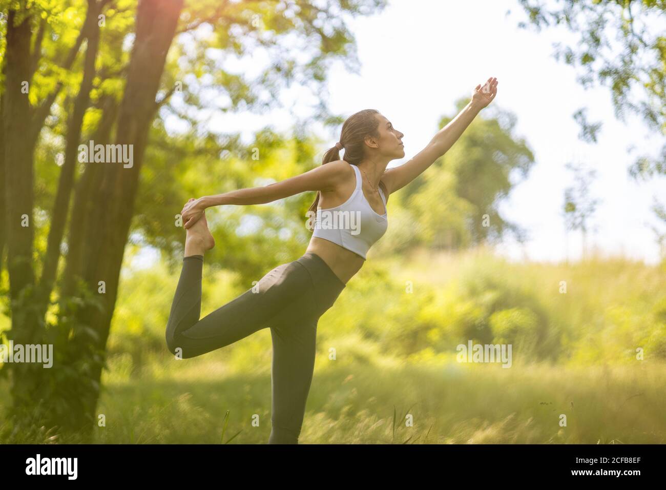 Exercising in nature hi-res stock photography and images - Alamy