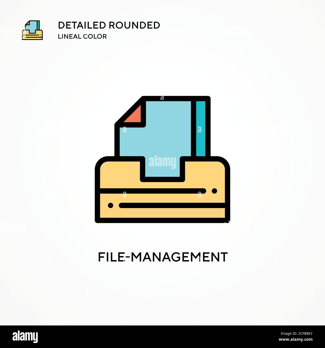 File-management vector icon. Modern vector illustration concepts. Easy ...