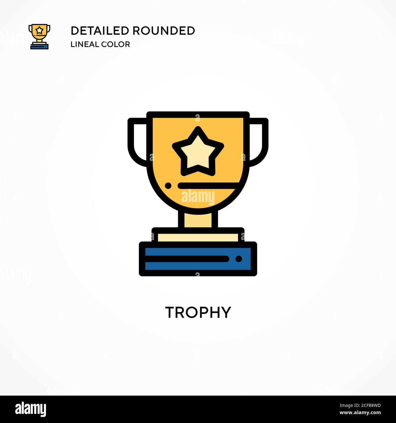 Trophy vector icon. Modern vector illustration concepts. Easy to edit ...