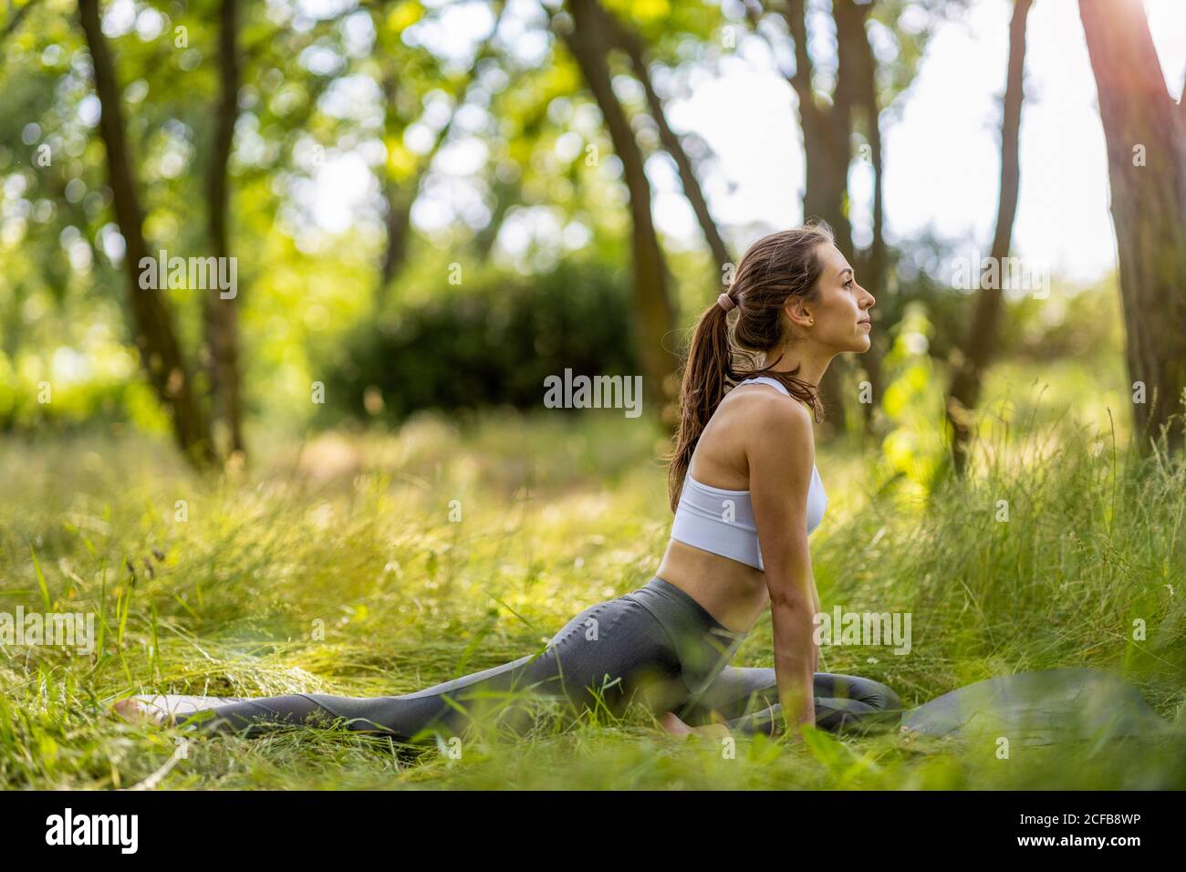 Exercising in nature hi-res stock photography and images - Alamy