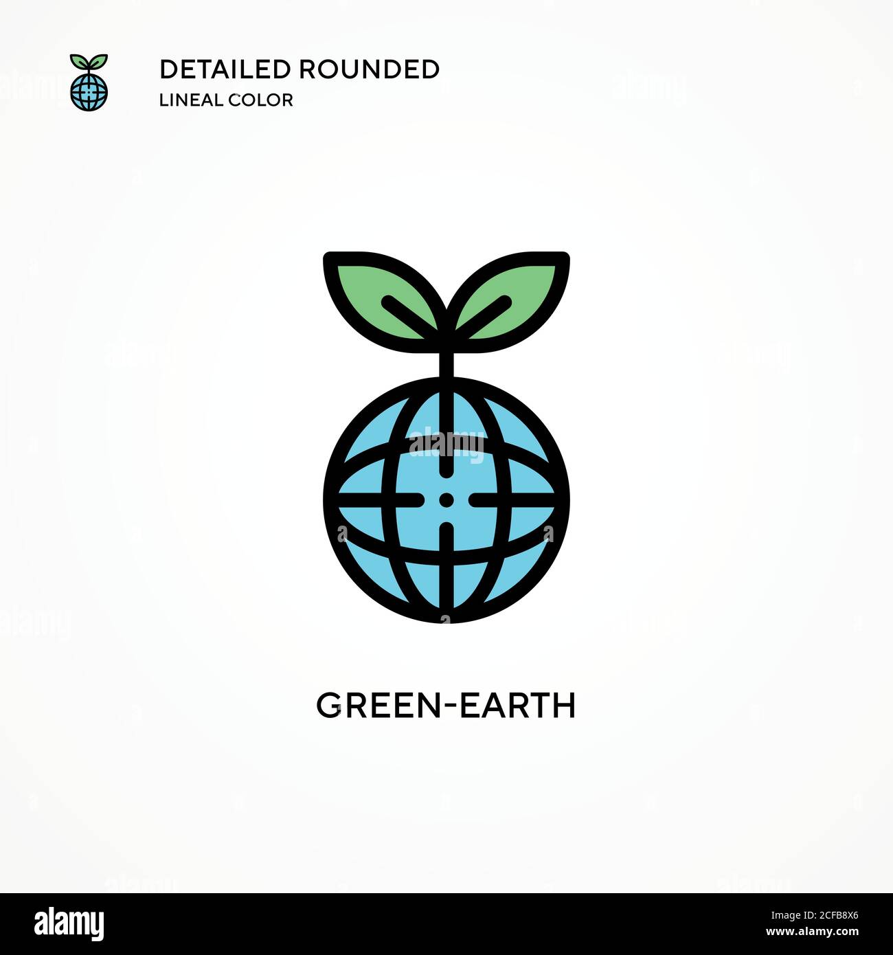 Green-earth vector icon. Modern vector illustration concepts. Easy to ...