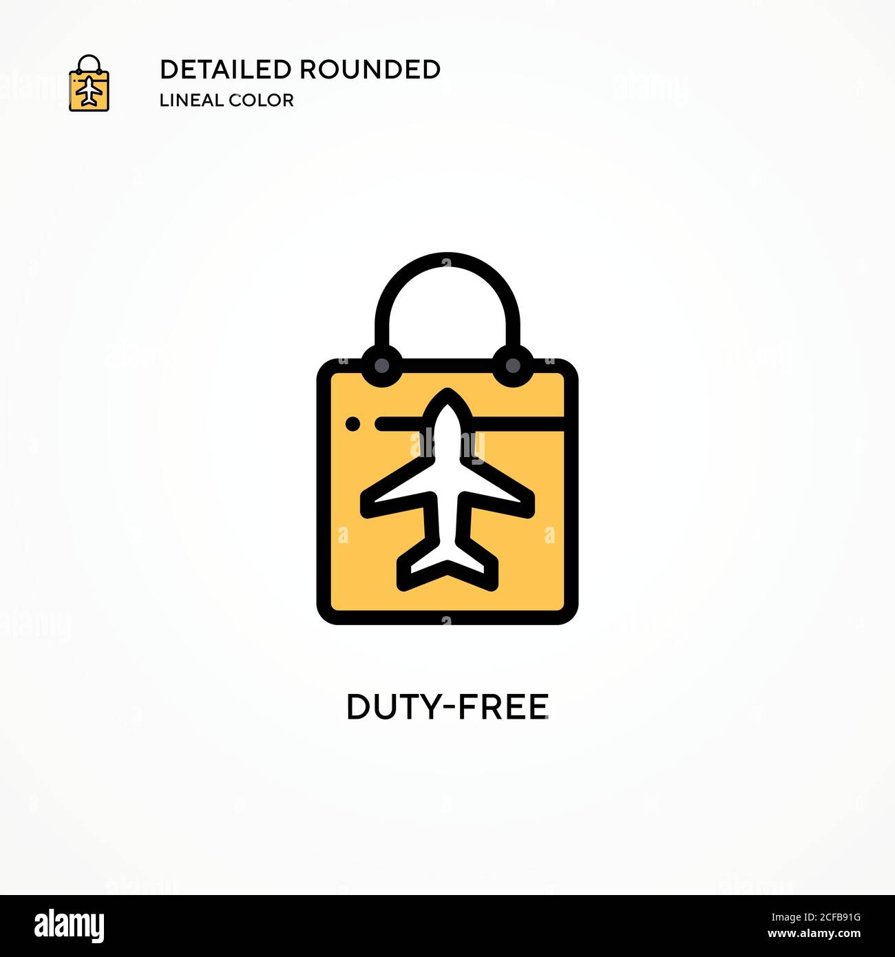 Duty-free vector icon. Modern vector illustration concepts. Easy to ...