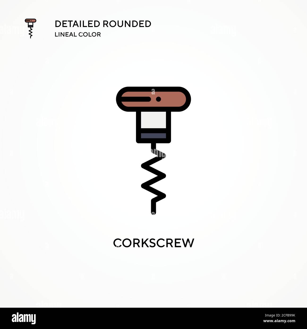 Corkscrew vector icon. Modern vector illustration concepts. Easy to ...