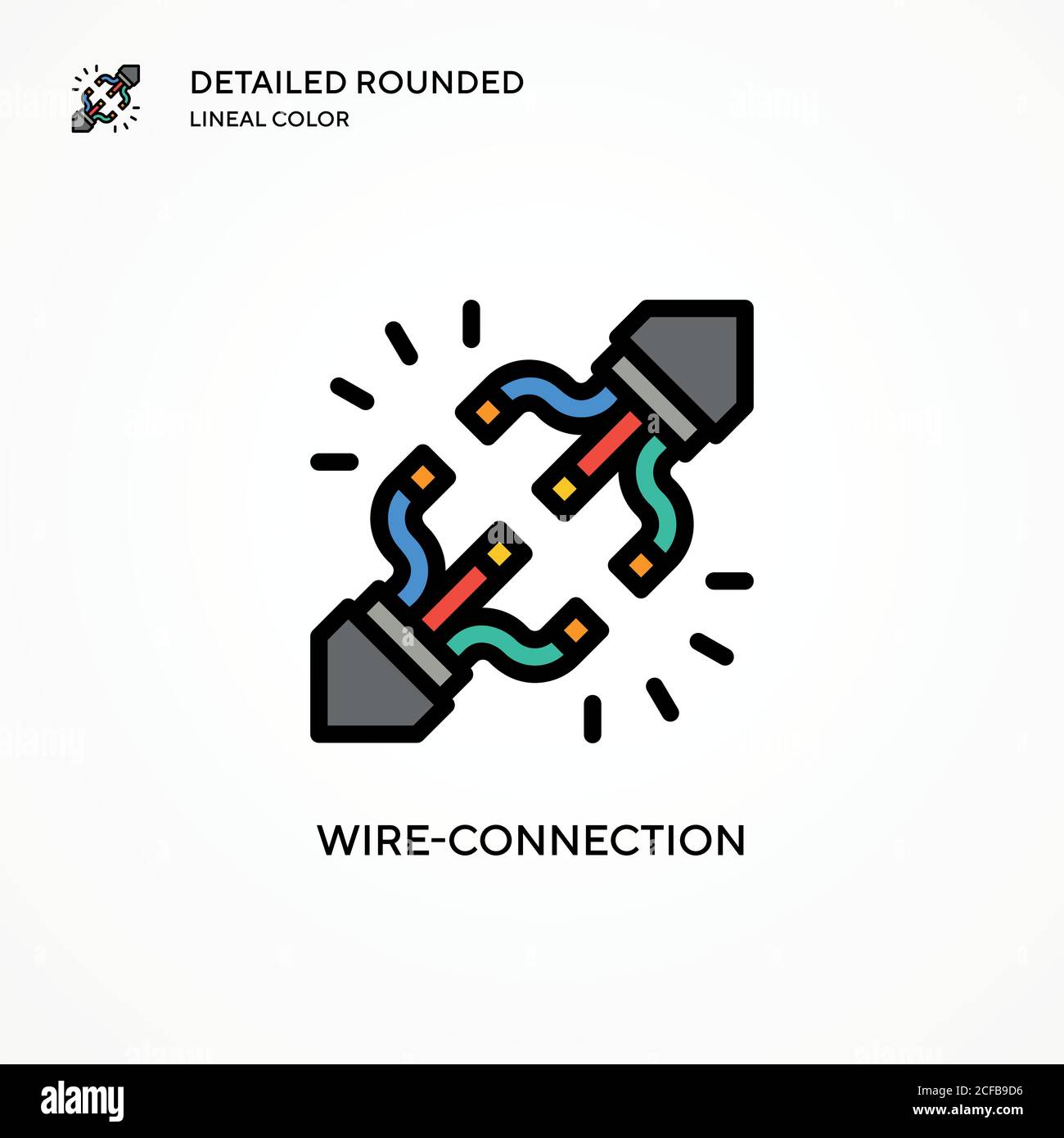 Wire-connection vector icon. Modern vector illustration concepts. Easy ...
