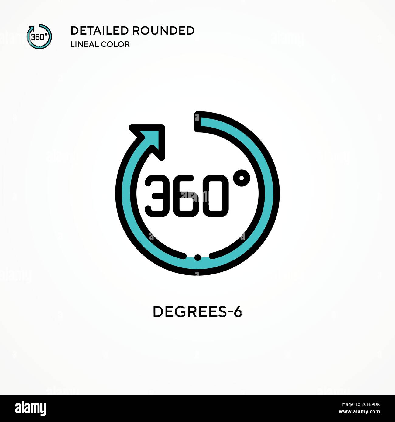 Degrees-6 vector icon. Modern vector illustration concepts. Easy to ...