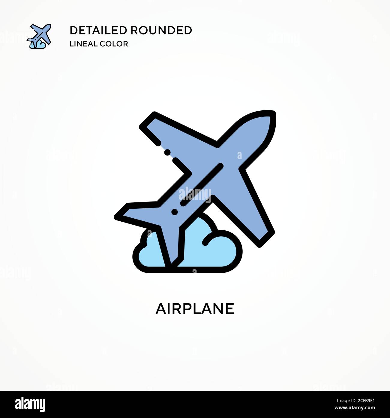 Airplane vector icon. Modern vector illustration concepts. Easy to edit ...