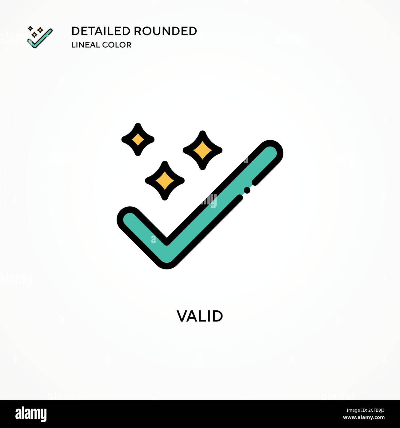 Valid vector icon. Modern vector illustration concepts. Easy to edit ...