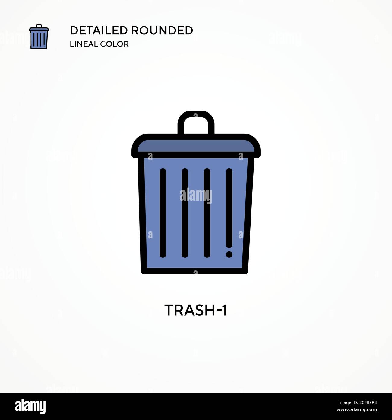 Trash-1 vector icon. Modern vector illustration concepts. Easy to edit ...