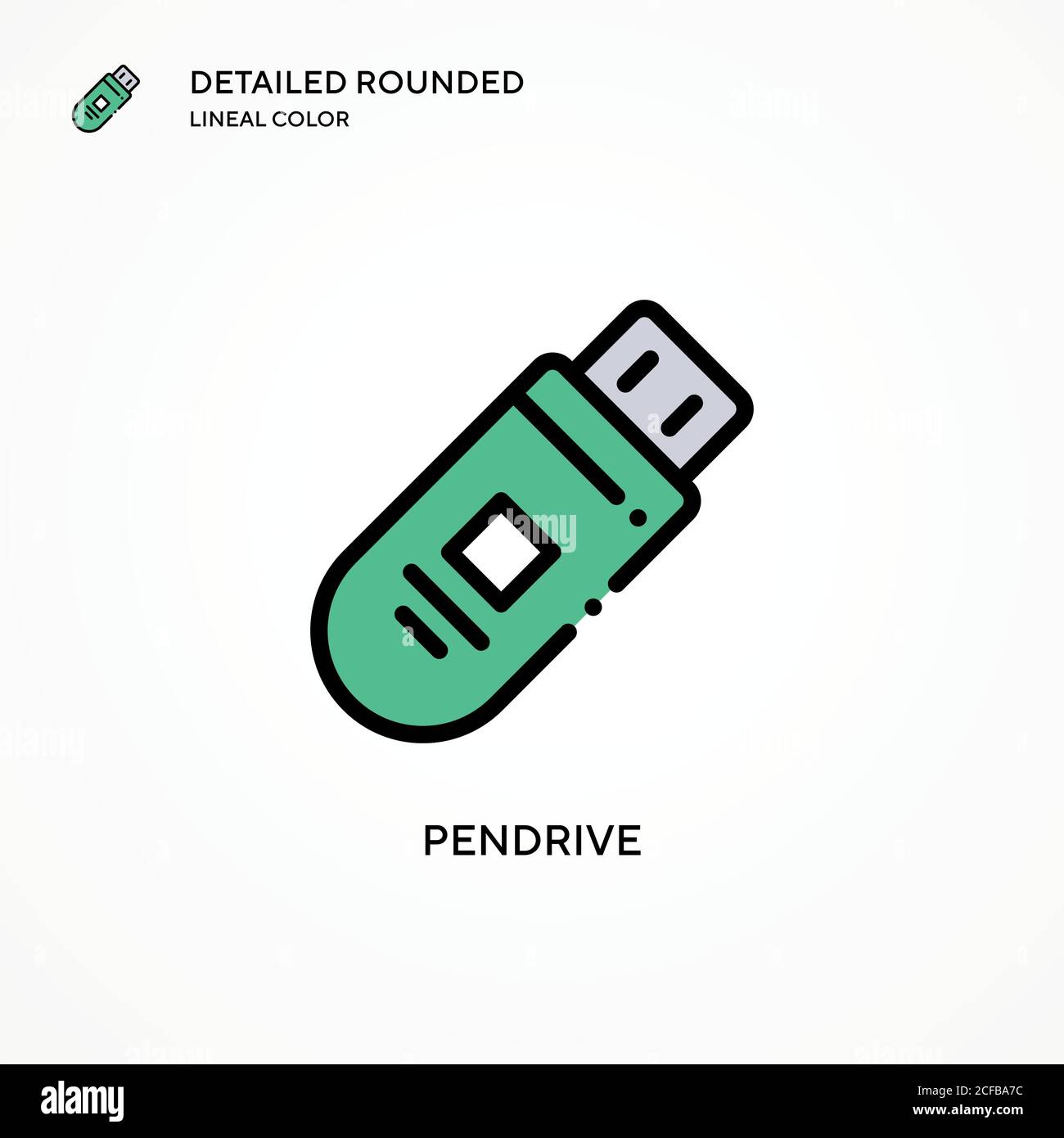 Pendrive vector icon. Modern vector illustration concepts. Easy to edit ...