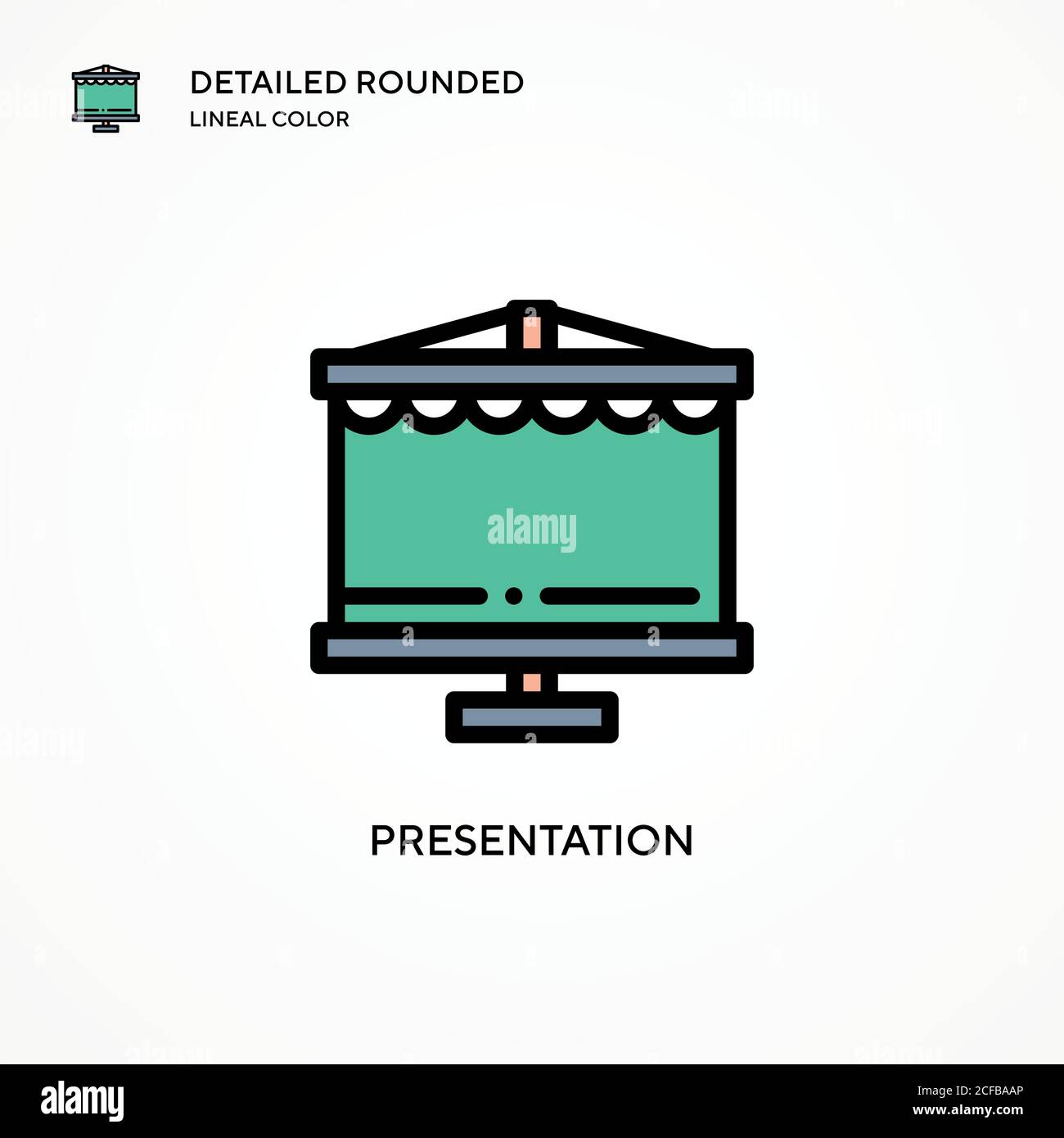 Presentation vector icon. Modern vector illustration concepts. Easy to ...