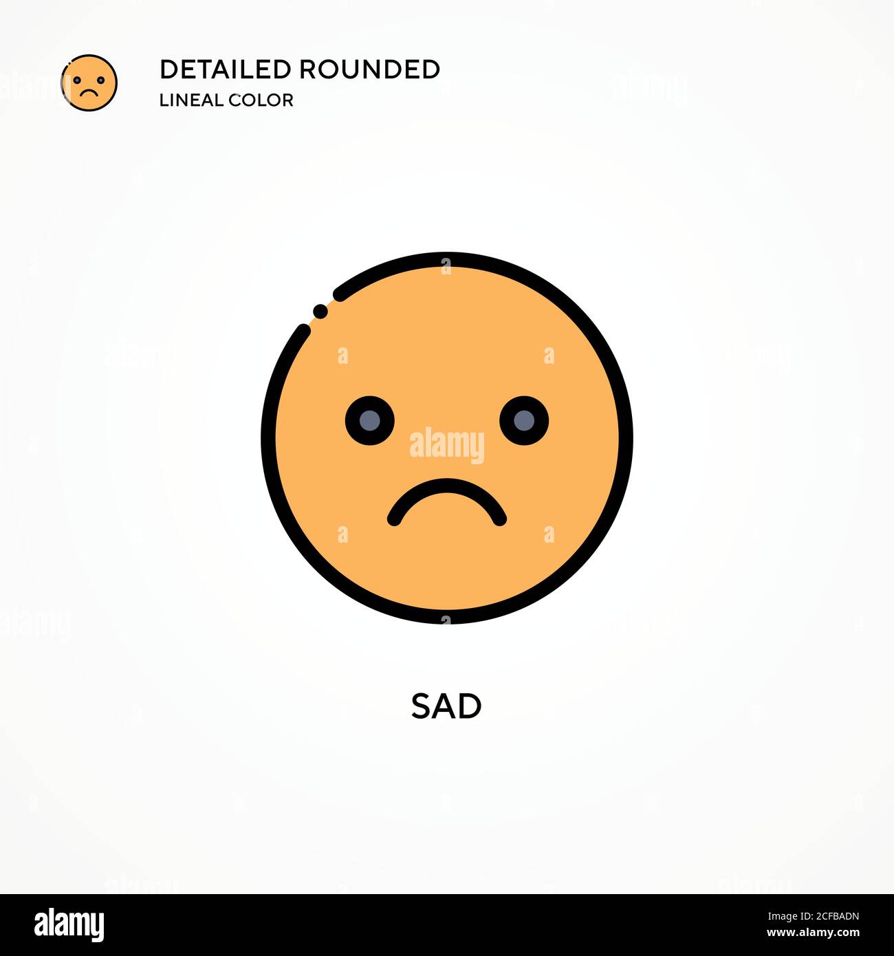 Sad vector icon. Modern vector illustration concepts. Easy to edit and ...