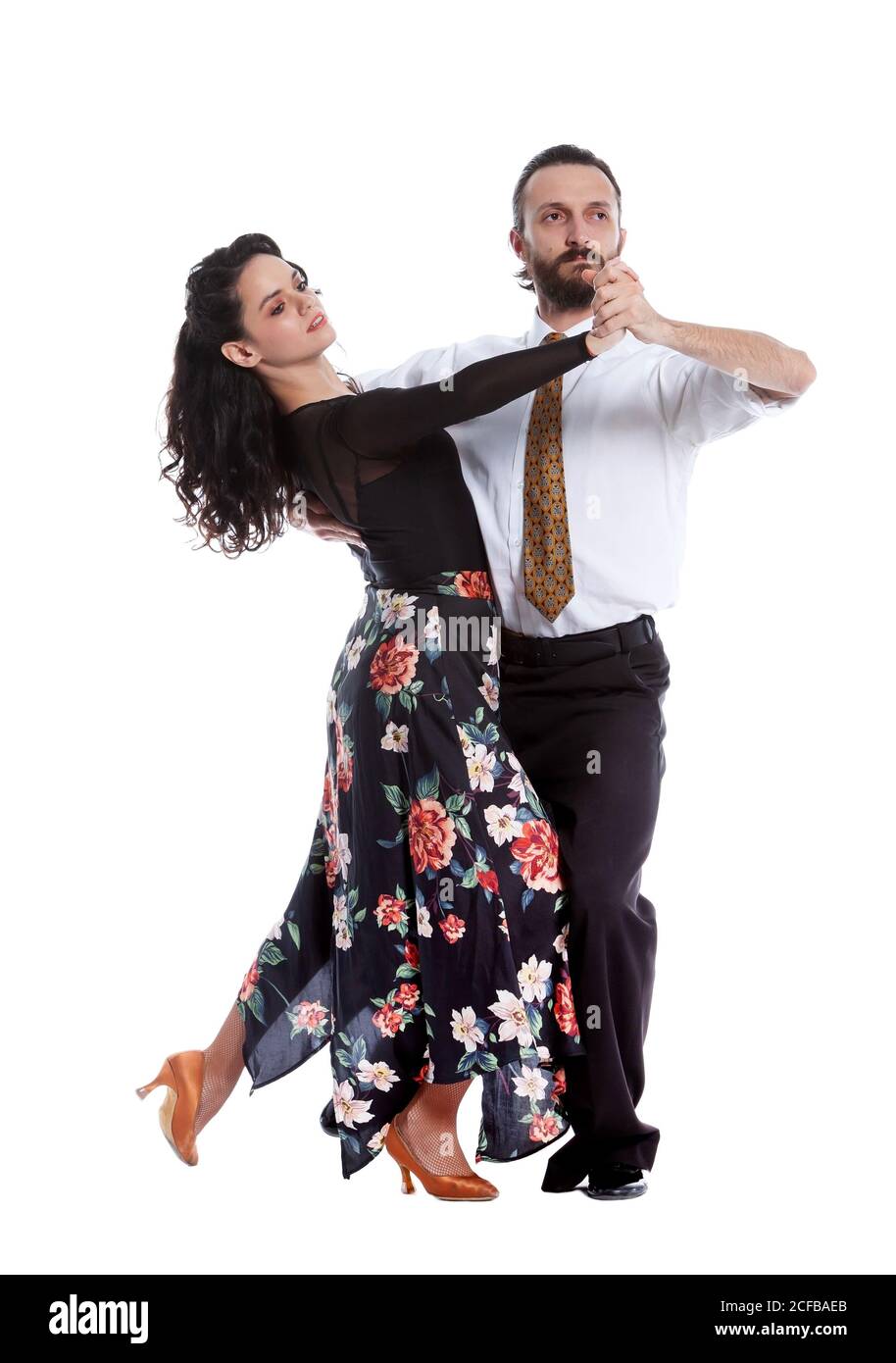 Young people isolated on white background having funny poses Stock ...