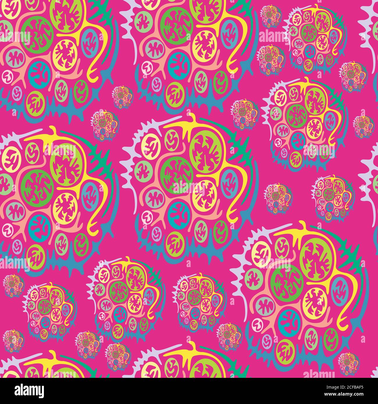 Psychedelic, abstract, surreal seamless pattern Stock Vector Image ...