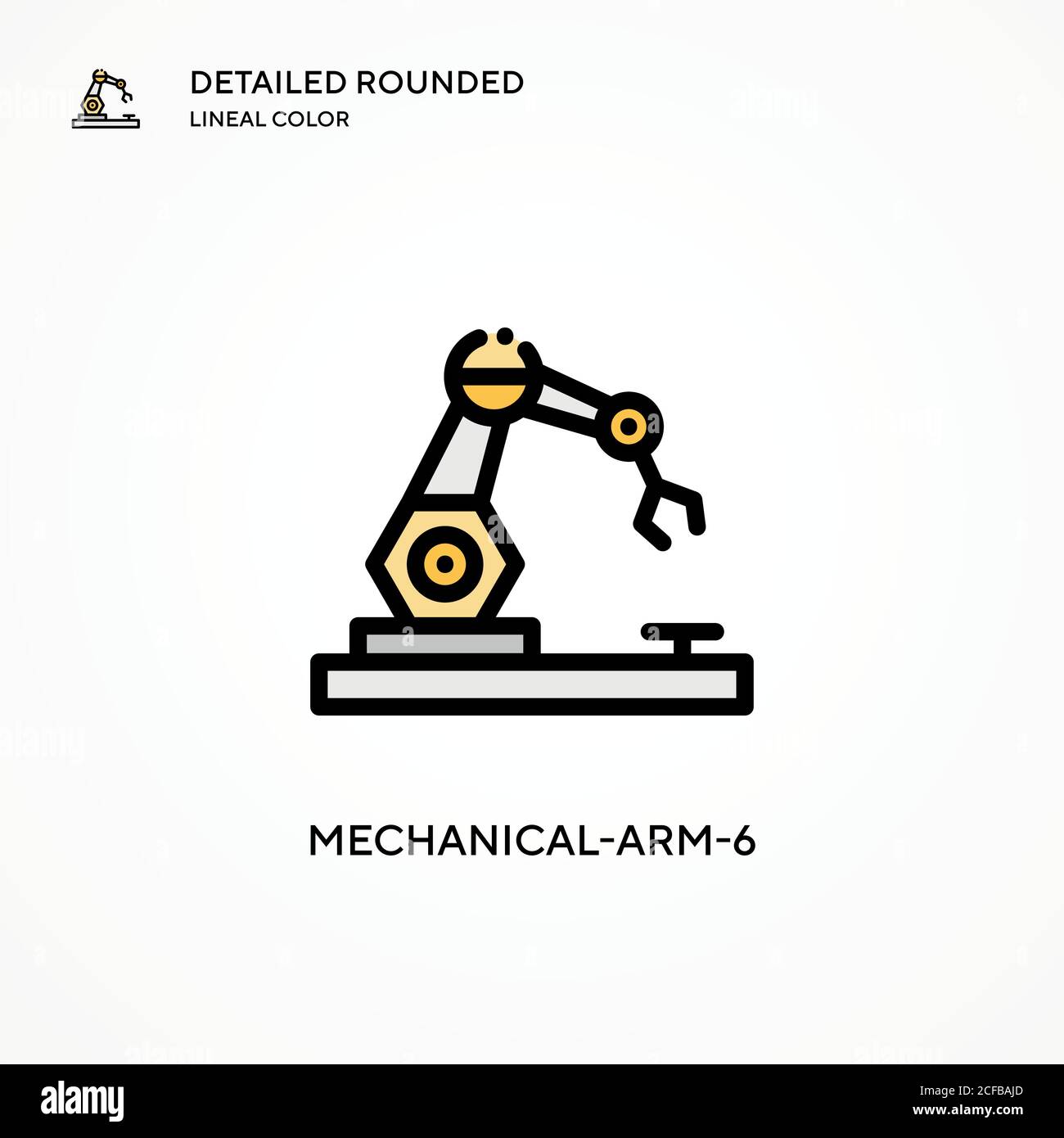 Mechanical-arm-6 vector icon. Modern vector illustration concepts. Easy ...
