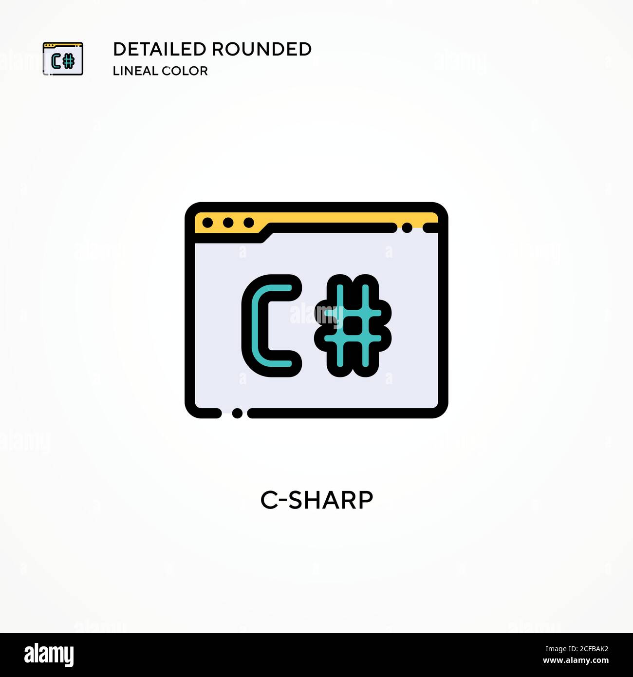 C-sharp vector icon. Modern vector illustration concepts. Easy to edit ...