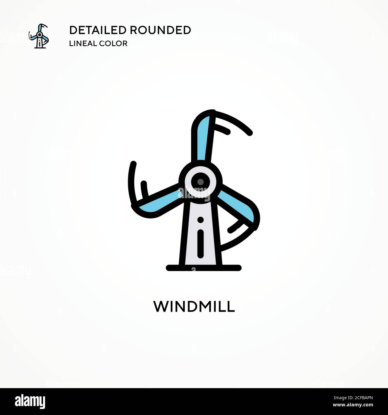 Windmill vector icon. Modern vector illustration concepts. Easy to edit ...