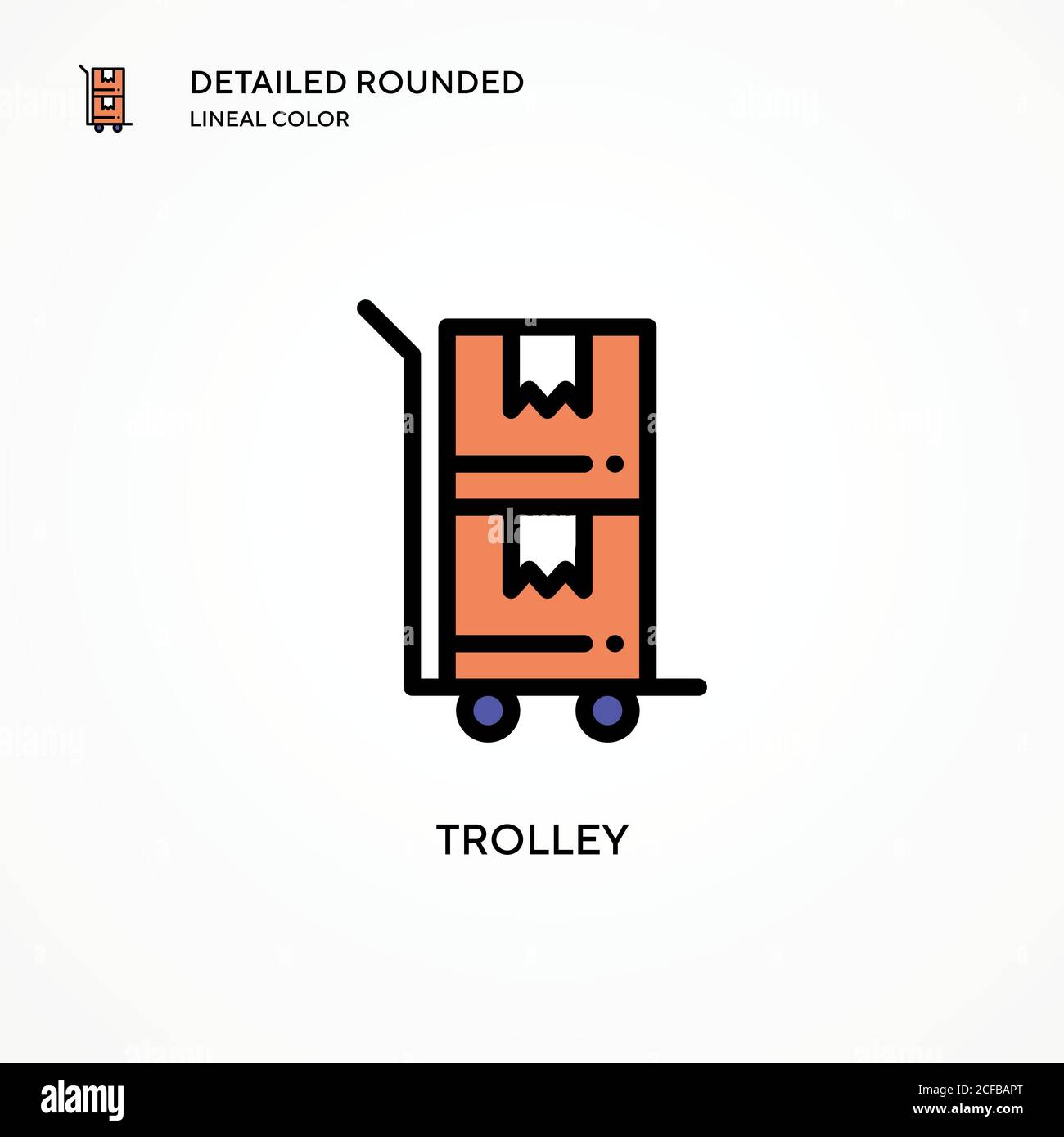 Trolley vector icon. Modern vector illustration concepts. Easy to edit ...