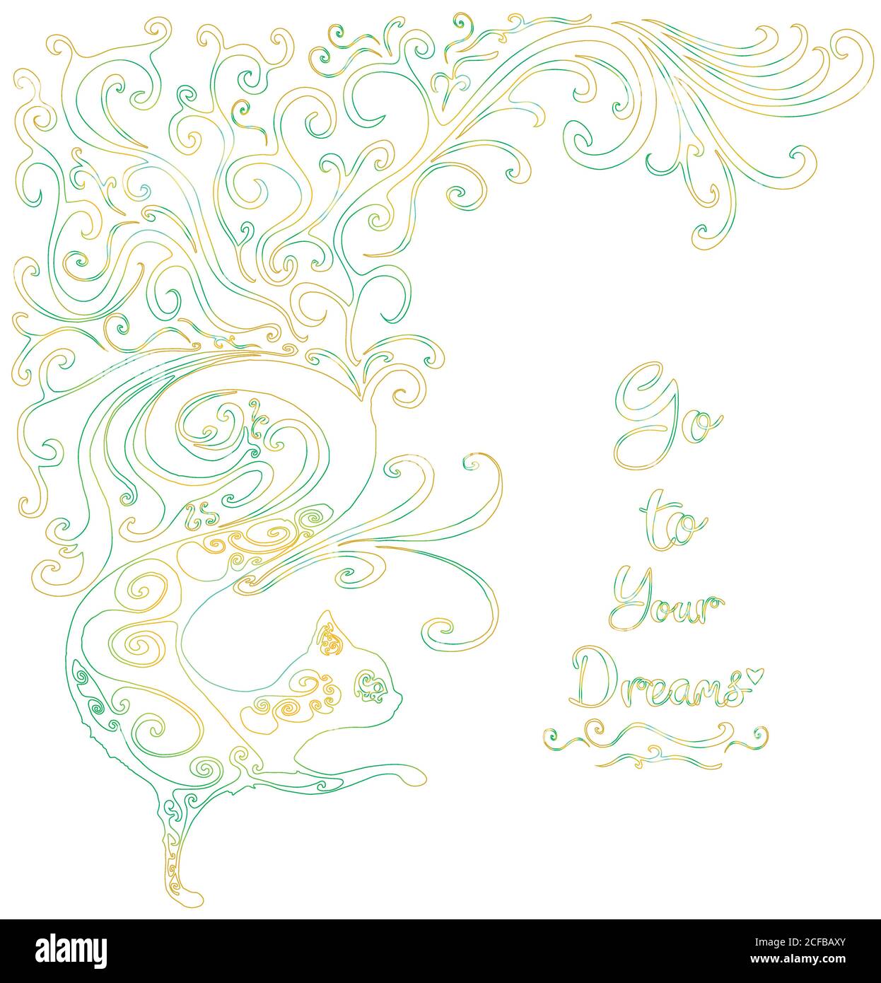 Fairy, magic, cartoon cat, isolated.Vector illustration cute, fantasy ...