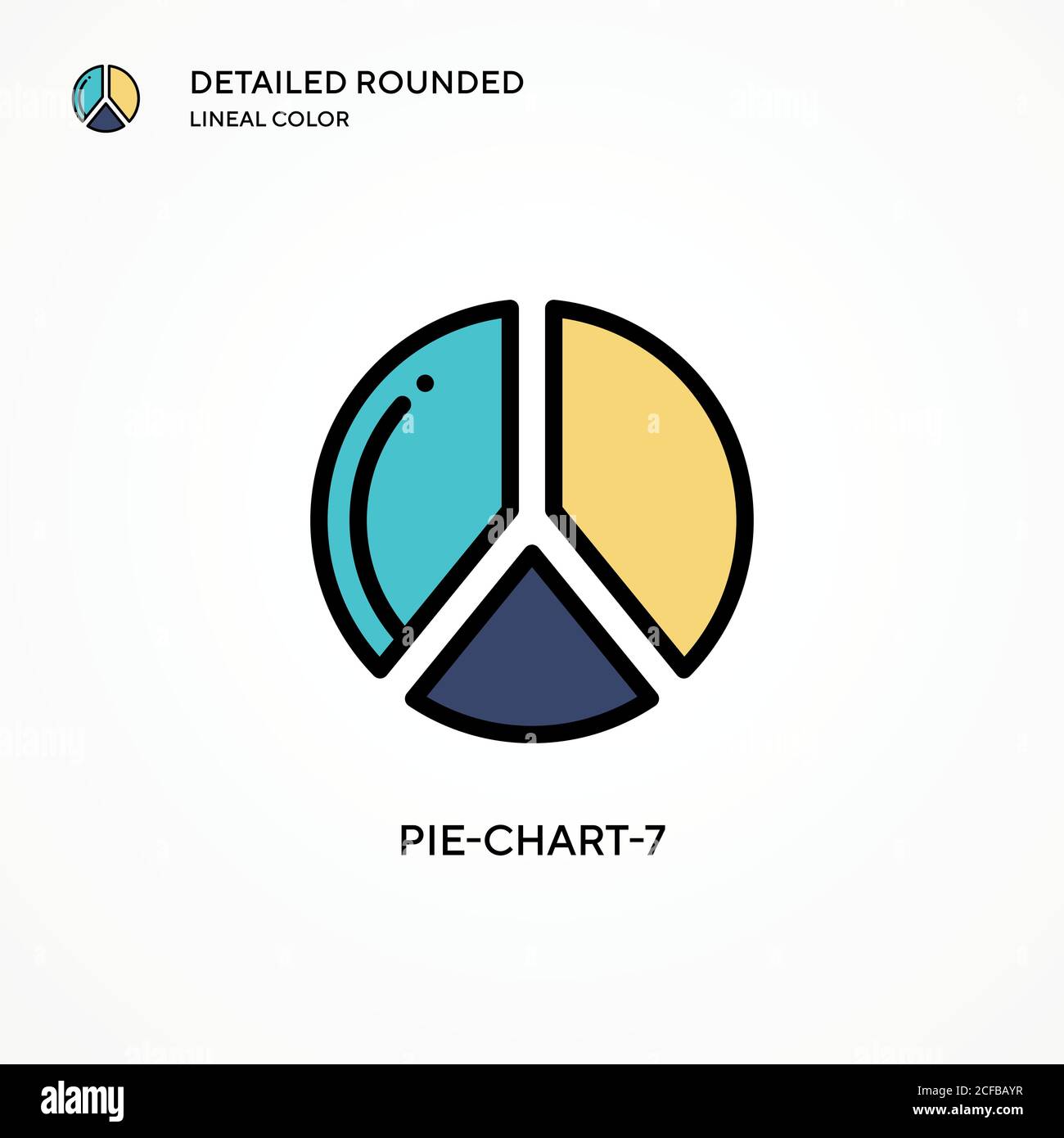 Pie-chart-7 vector icon. Modern vector illustration concepts. Easy to ...