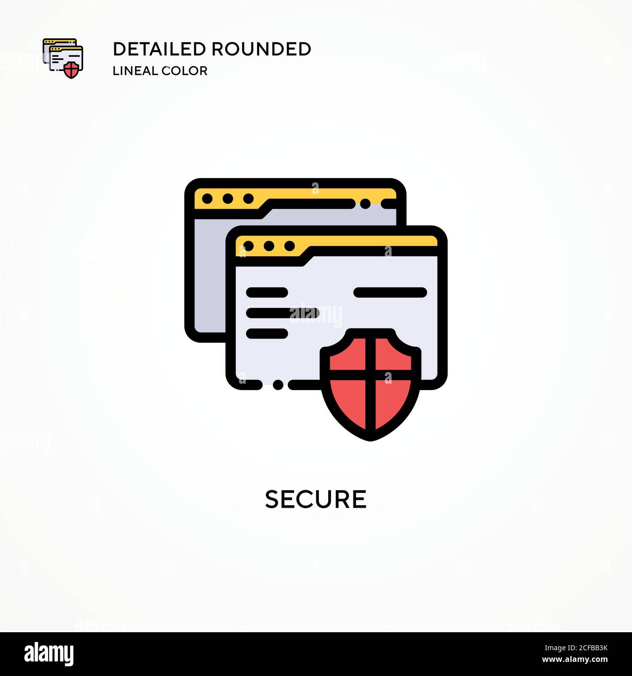 Secure vector icon. Modern vector illustration concepts. Easy to edit ...