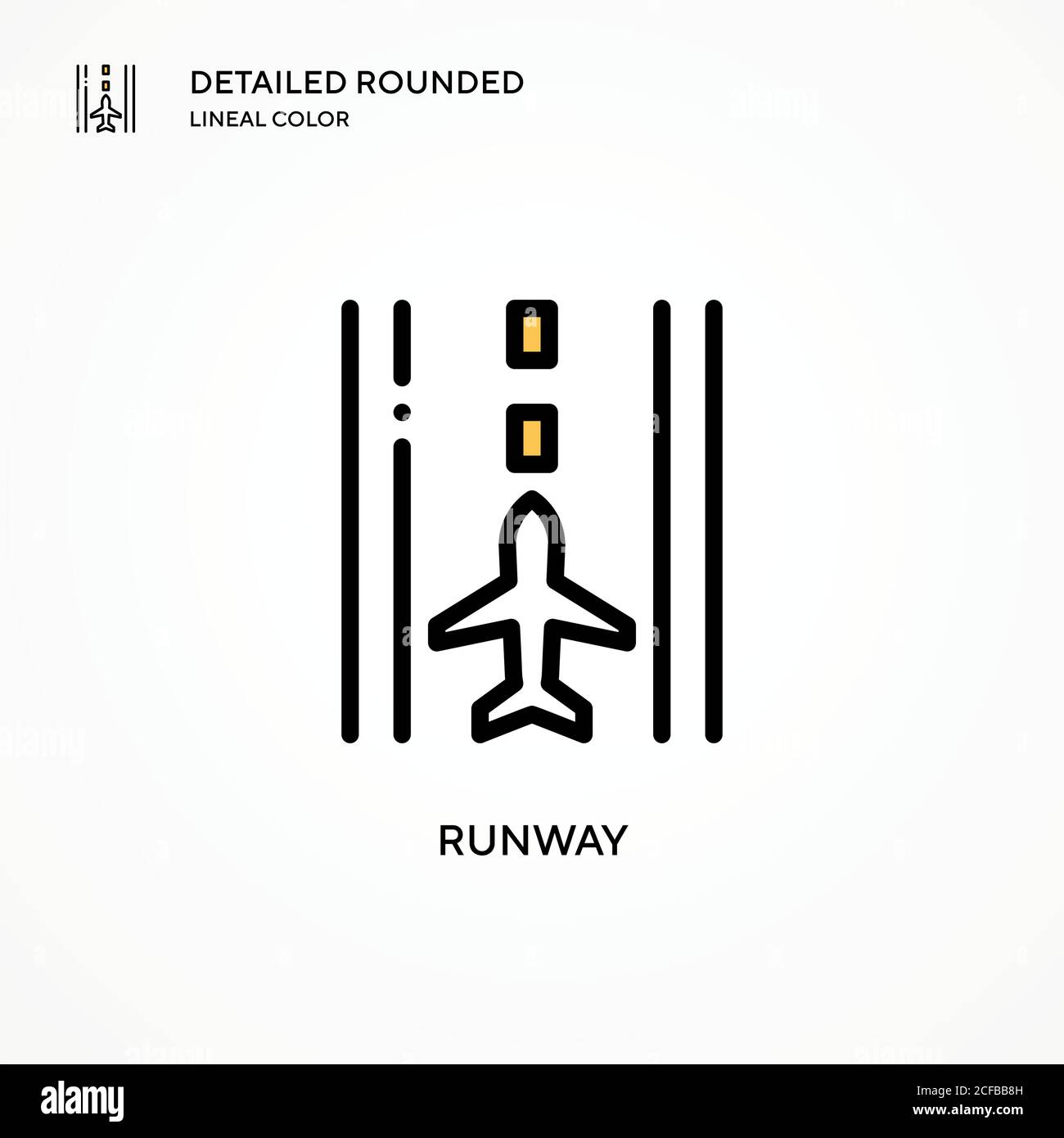 Runway vector icon. Modern vector illustration concepts. Easy to edit ...