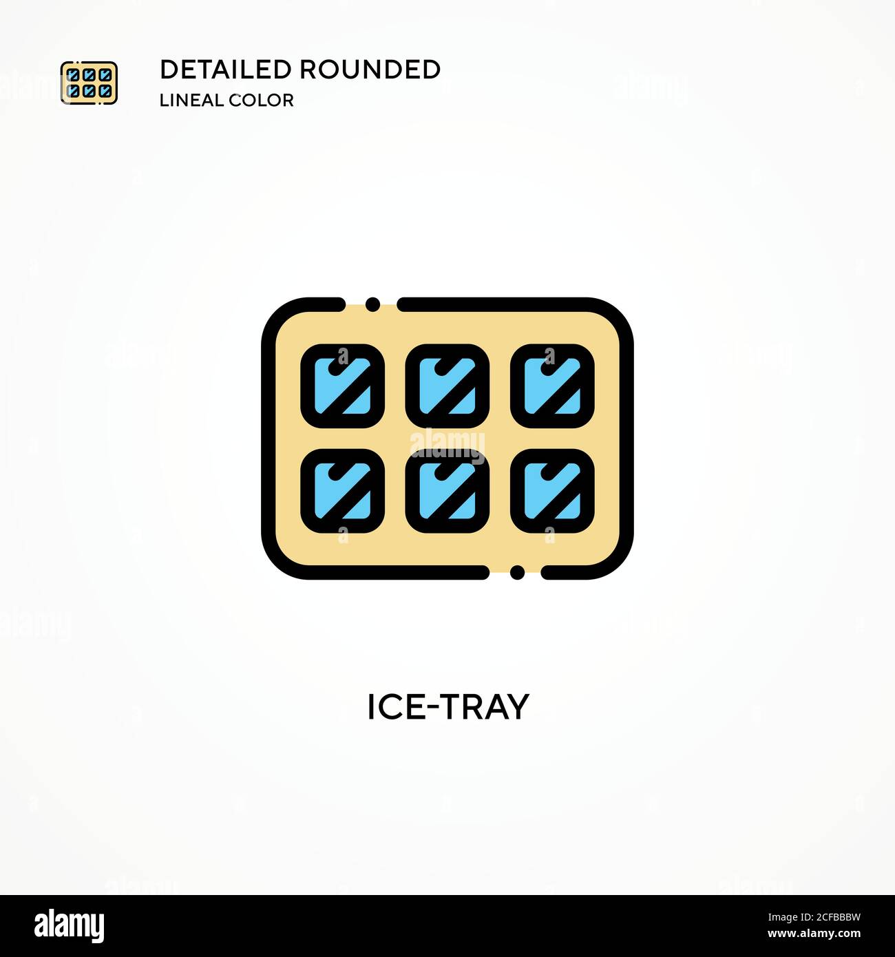 Ice-tray vector icon. Modern vector illustration concepts. Easy to edit ...