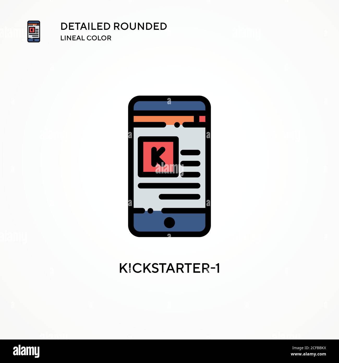Kickstarter-1 vector icon. Modern vector illustration concepts. Easy to ...