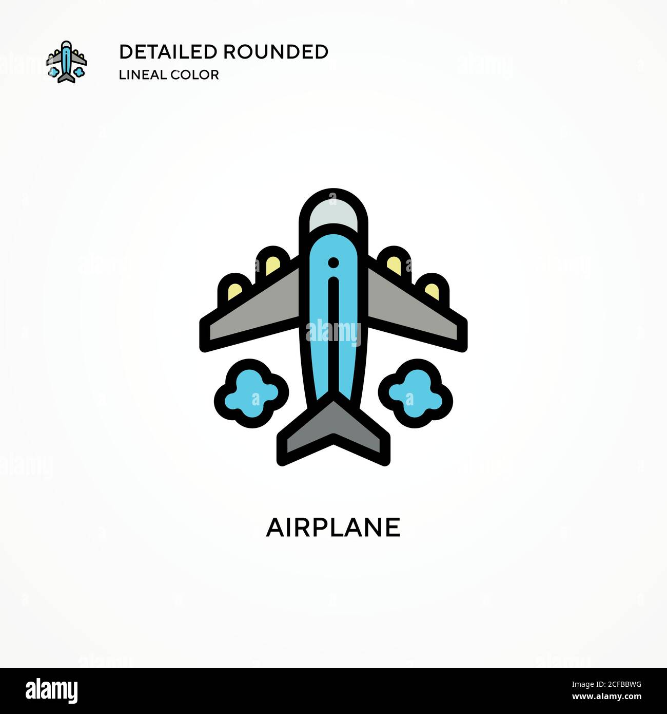 Airplane vector icon. Modern vector illustration concepts. Easy to edit ...
